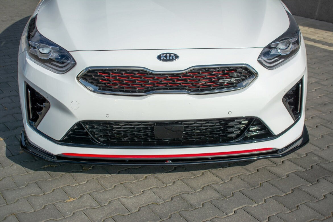 Cup Spoilerlippe Front Ansatz V.3 für Kia ProCeed GT Mk 3 Schwarz Hoch